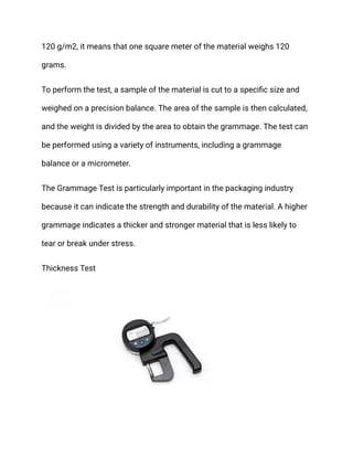 Flexible Packaging test.pdf | Chemistry | Science