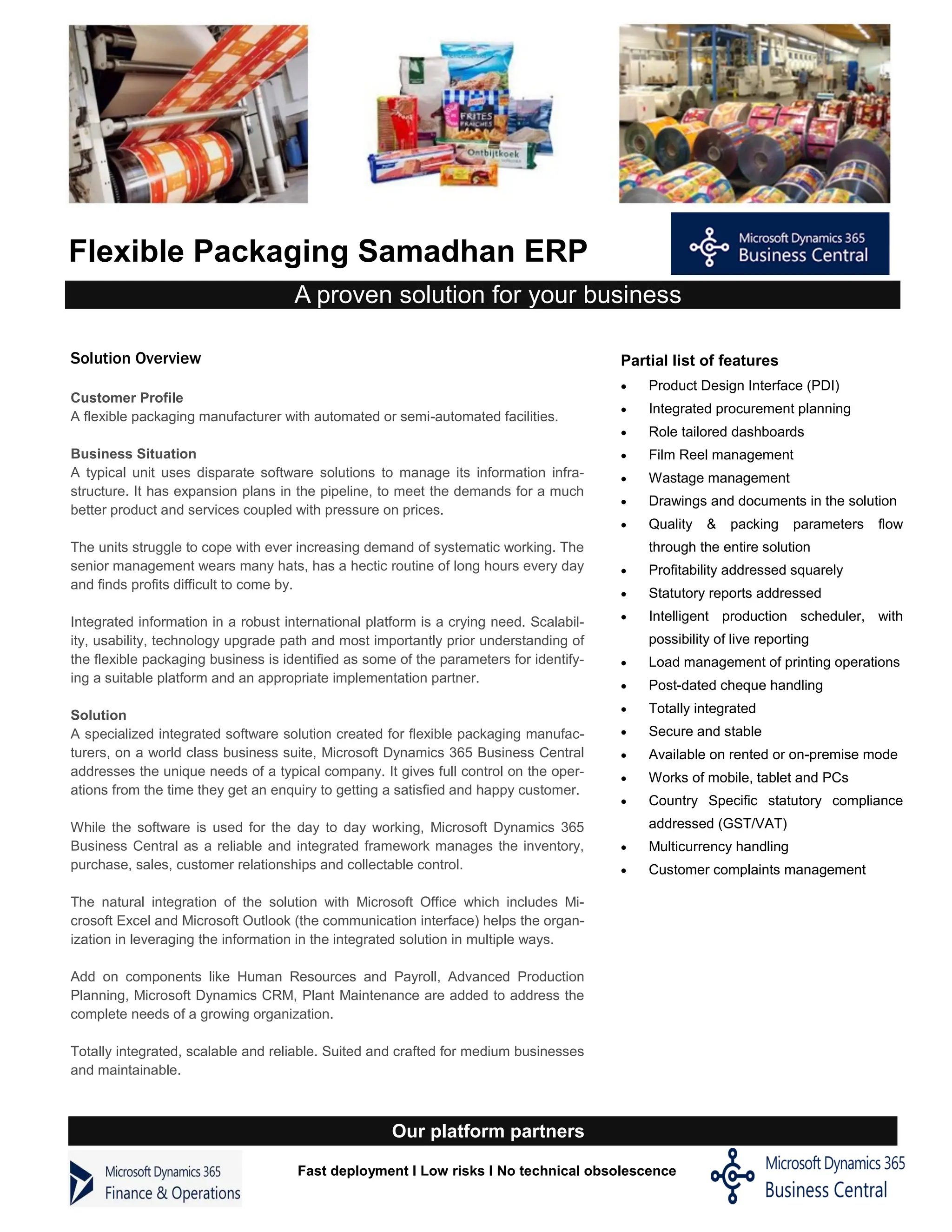 ERP Software for Flexible Packaging | Samadhan's Microsoft Dynamics 365 ...