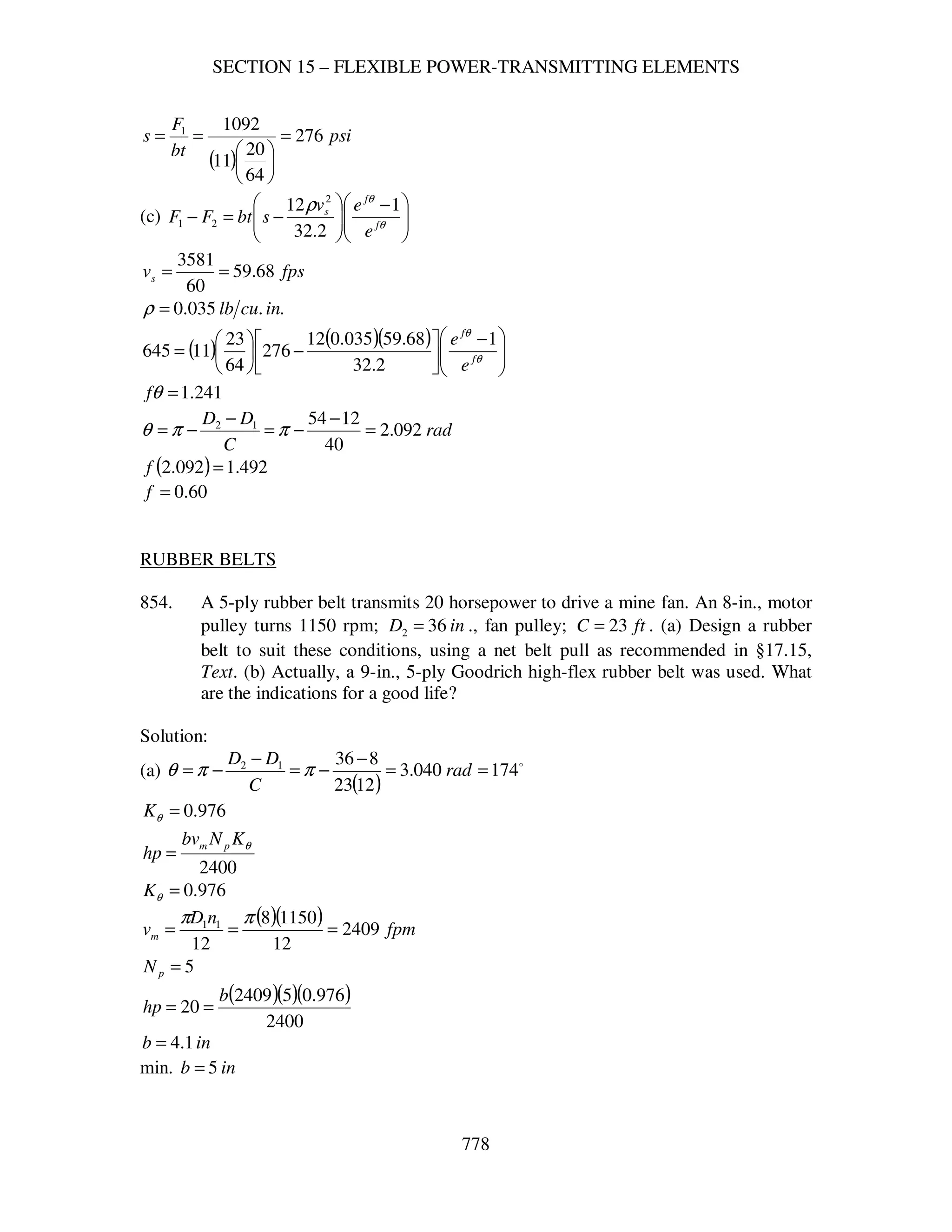 Design of machine elements - V belt, Flat belt, Flexible power ...