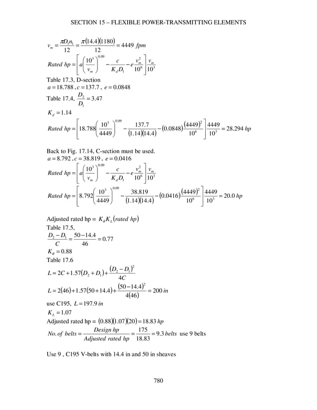Design of machine elements - V belt, Flat belt, Flexible power ...