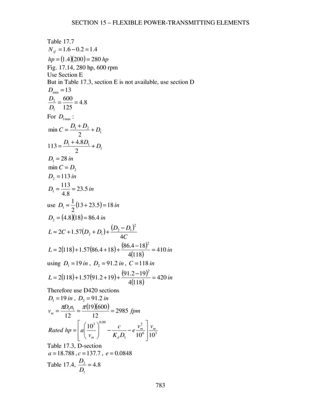 Design of machine elements - V belt, Flat belt, Flexible power ...