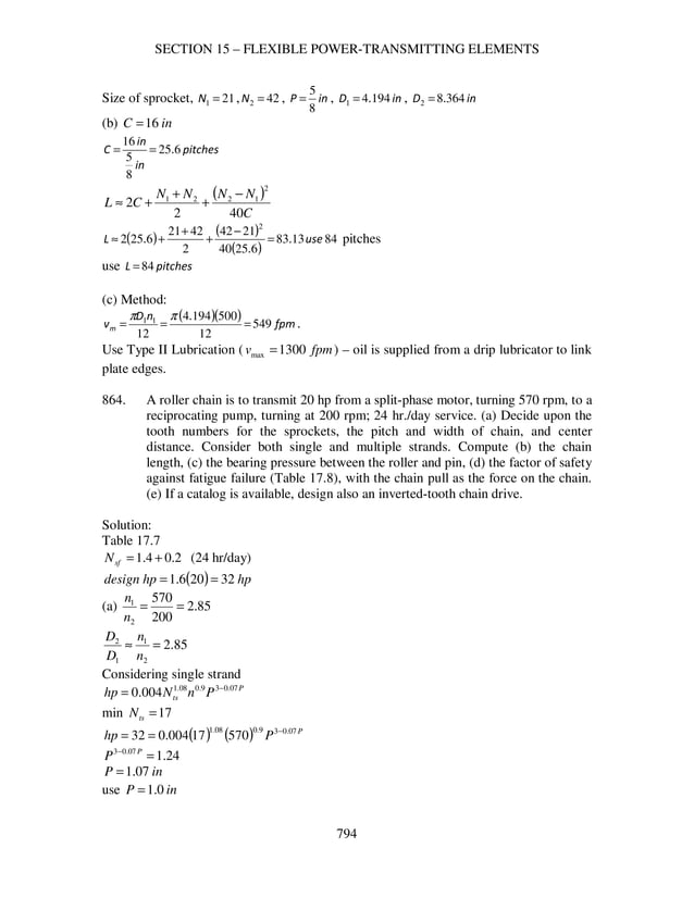 Design of machine elements - V belt, Flat belt, Flexible power ...