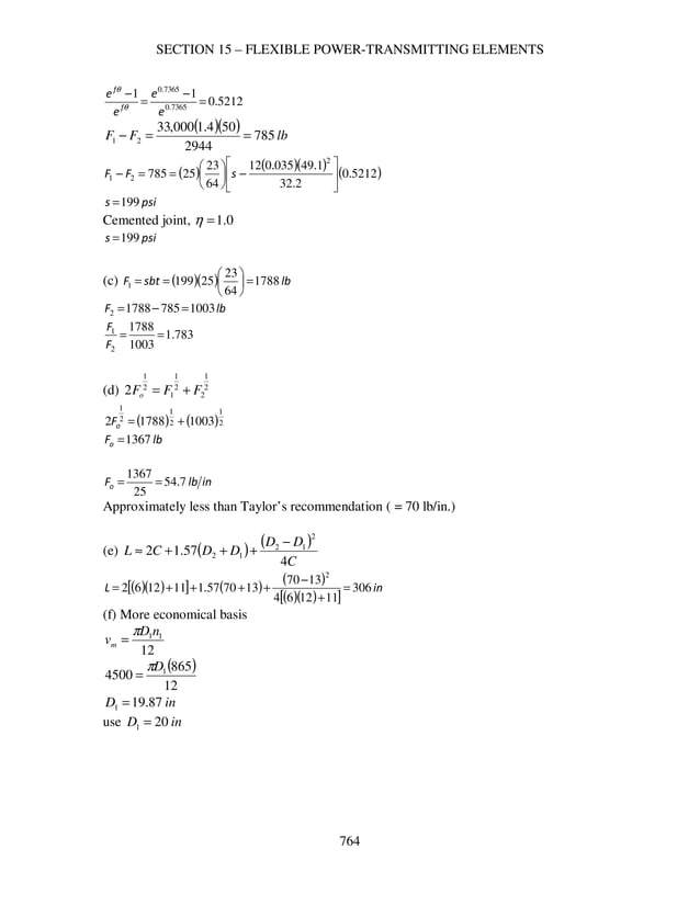 Design of machine elements - V belt, Flat belt, Flexible power ...