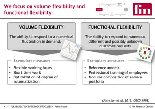 Flexibilization of service processes: toward an economic optimization ...