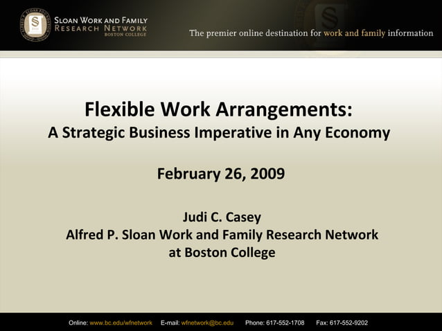 Flexible Work Arrangements Slideshare 2 26 09 Revised | PPT