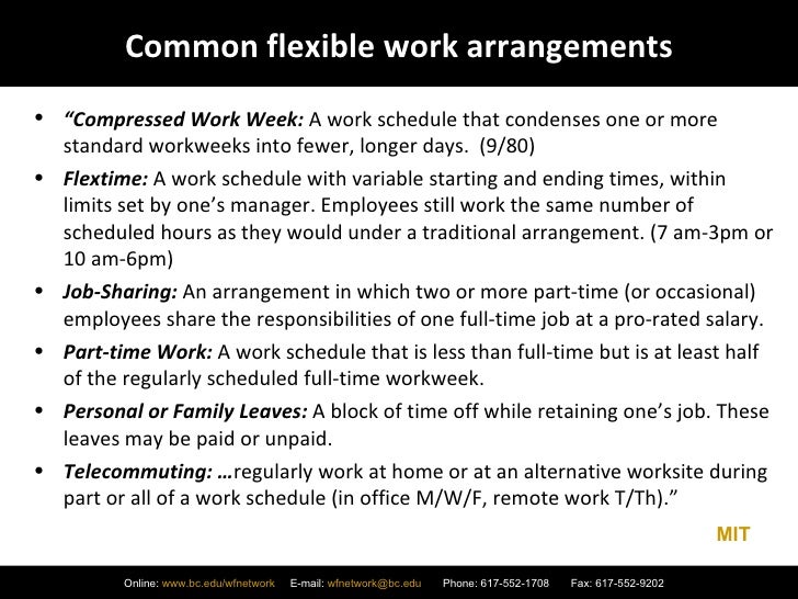 Flexible Work Arrangements Slideshare 2 26 09 Revised Flexible Work Arrangements Slideshare 2 26 09 Revised