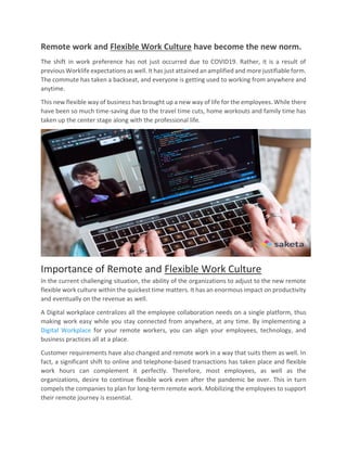 Flexible work culture | PDF