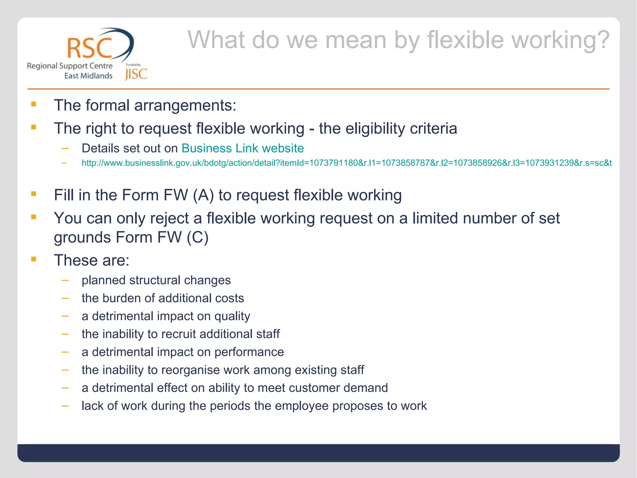 Implementing a Flexible Working Practice In Your Organisation | PPT