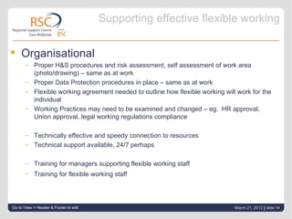 Implementing a Flexible Working Practice In Your Organisation | PPT