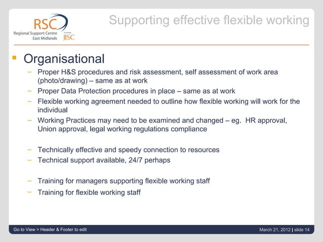 Implementing a Flexible Working Practice In Your Organisation | PPT