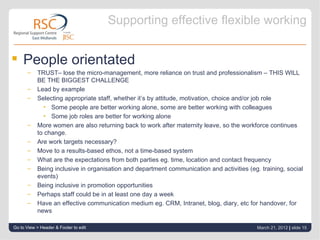 Implementing a Flexible Working Practice In Your Organisation | PPT