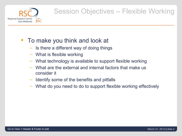 Implementing a Flexible Working Practice In Your Organisation | PPT