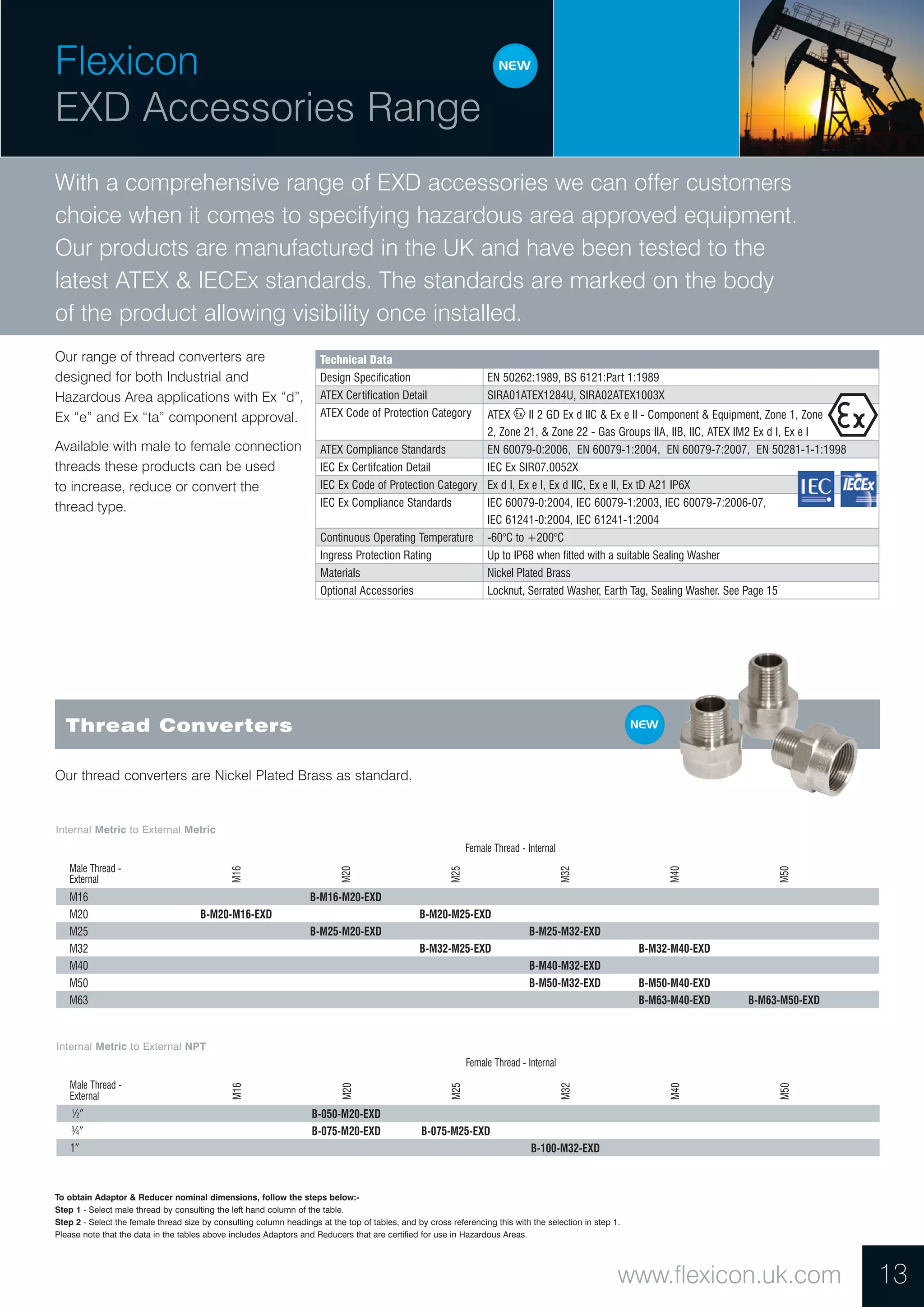 Flexicon Flexible Conduit Solutions and Fittings for Hazardous Area ...