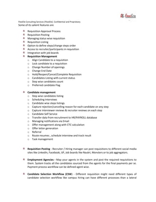 Flexi ele hrms(hr_recruitment_learning_talent_payroll_exit_manymore)_2015 | PDF