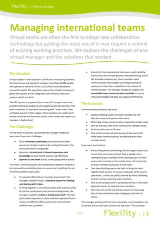 Flexility POV - Managing Virtual Teams | PDF