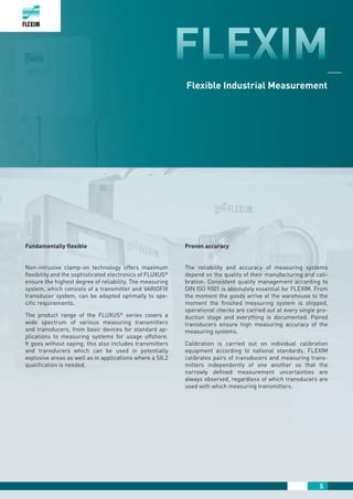 Flexim - Ultrasonic Clamp-on Hazardous Area Flow Meters - Brochure | PDF