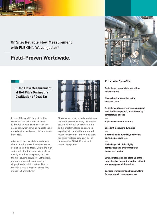 Flexim Fluxus Ultrasonic Flow Meters - Flow Measurement In Refineries - Brochure | PDF ...