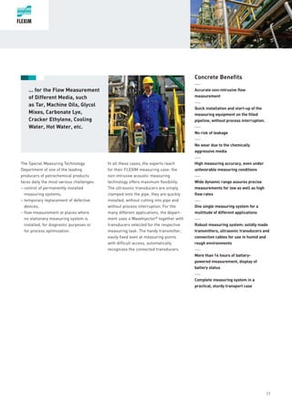 Flexim Fluxus Ultrasonic Flow Meters - Flow Measurement In Refineries ...