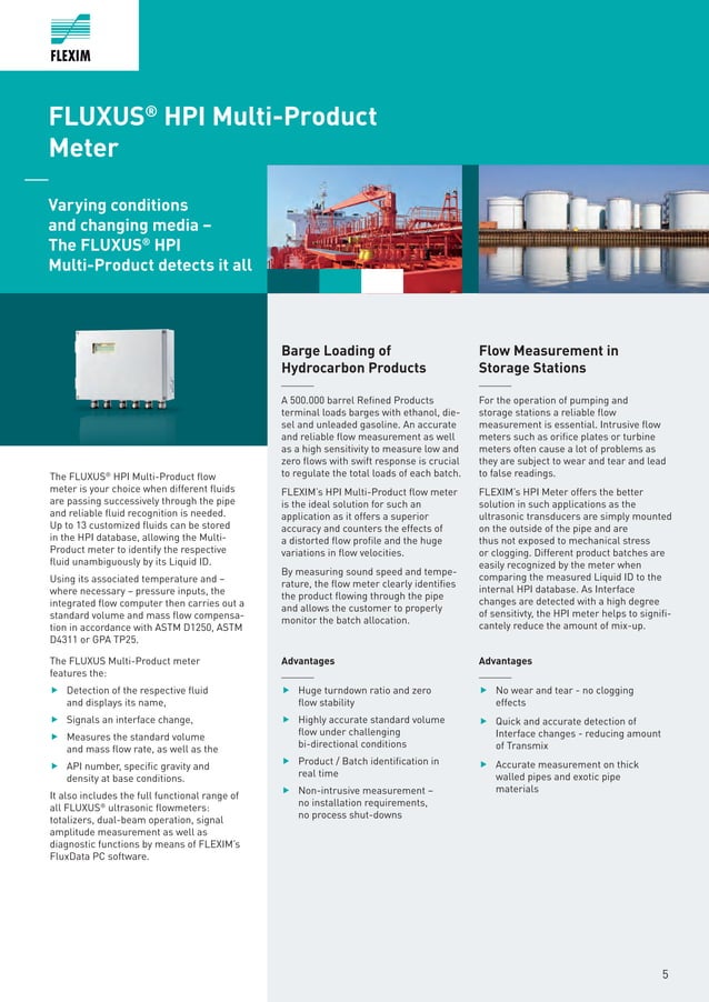 Flexim Fluxus Ultrasonic Flow Meters - Flow Measurement In The ...