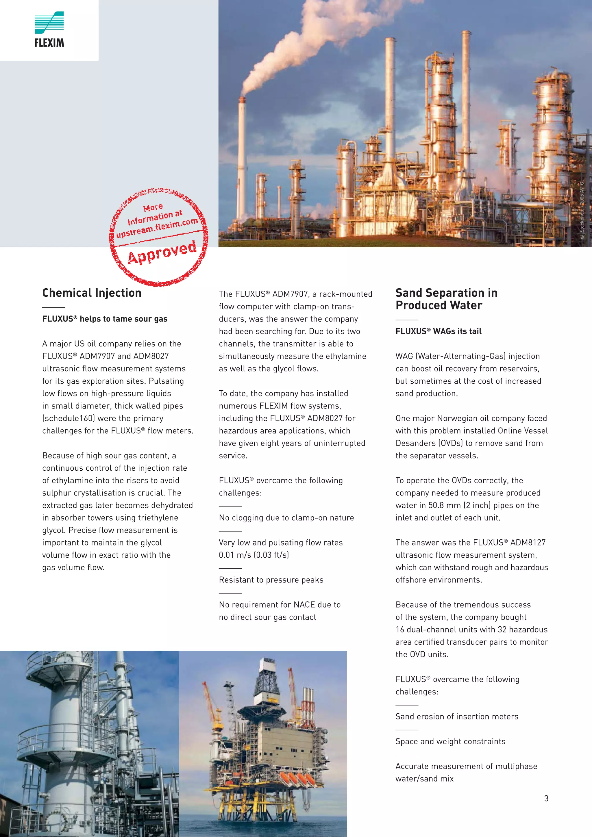 Flexim Fluxus Ultrasonic Flow Meters - Flow measurement Of Oil & Gas Within The Upstream ...