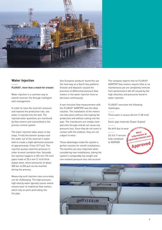 Flexim Fluxus Ultrasonic Flow Meters - Flow measurement Of Oil & Gas Within The Upstream ...