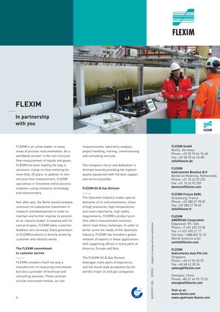 Flexim Fluxus Ultrasonic Flow Meters - Flow measurement Of Oil & Gas ...
