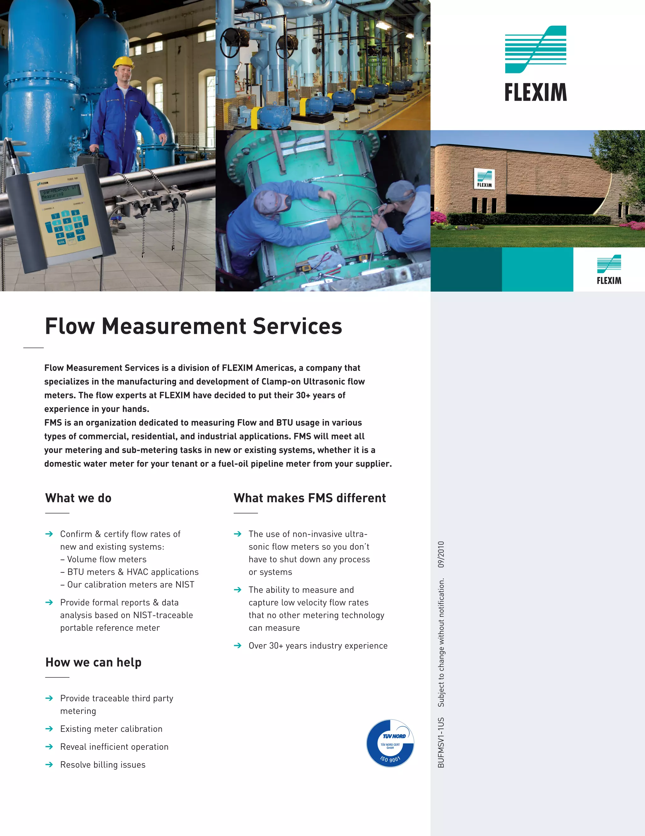 Flexim Fluxus Ultrasonic Flow Meters - Flow Measurement Services ...