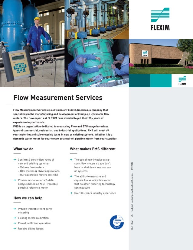 Flexim Fluxus Ultrasonic Flow Meters - Flow Measurement Services ...