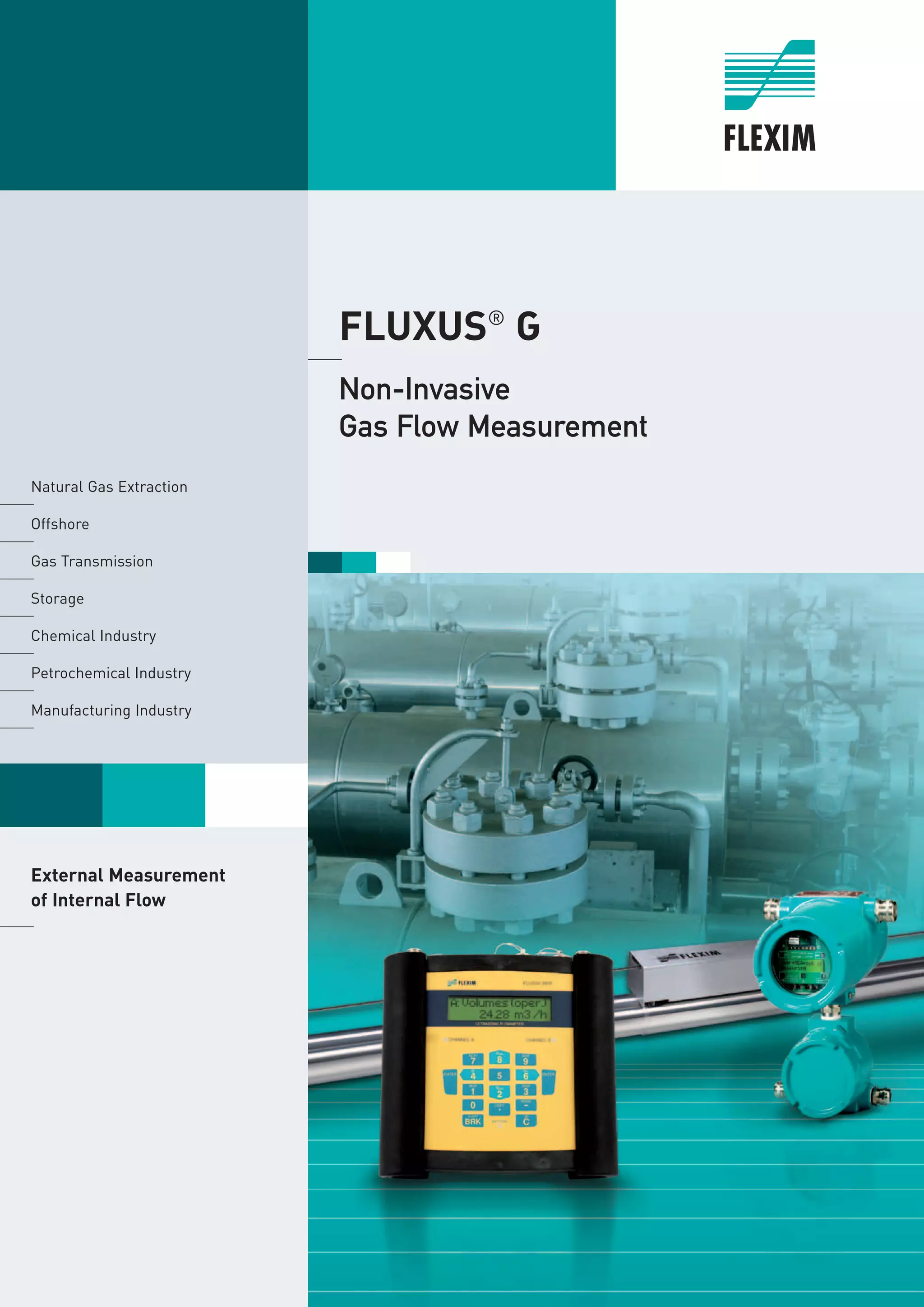 Flexim Fluxus Ultrasonic Gas Flow Meters - G Gas Meter Series ...