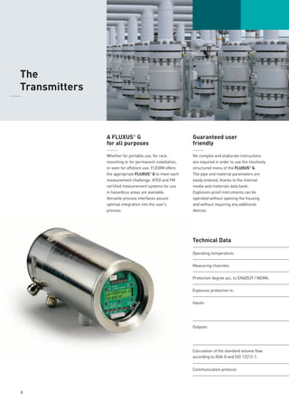Flexim Fluxus Ultrasonic Gas Flow Meters - G Gas Meter Series ...