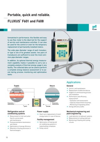 Flexim Fluxus Ultrasonic Liquid Flow Meters - Adm Series - Brochure | PDF