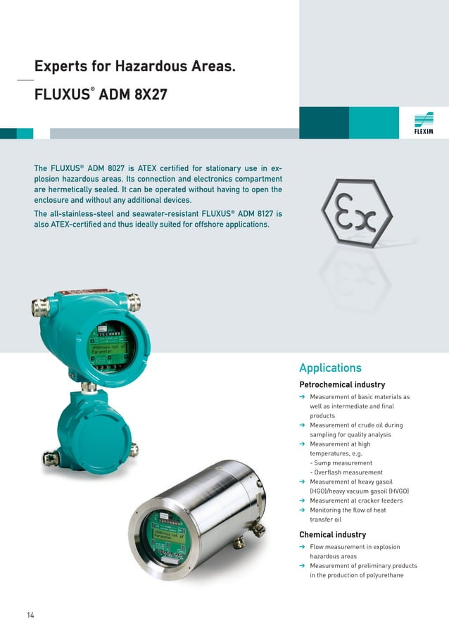 Flexim Fluxus Ultrasonic Liquid Flow Meters - Adm Series - Brochure | PDF | Physics | Science