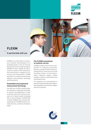 Flexim Fluxus Ultrasonic Liquid Flow Meters - Adm Series - Brochure | PDF