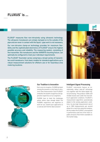 Flexim Fluxus Ultrasonic Liquid Flow Meters - Adm Series - Brochure | PDF