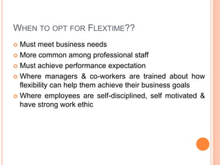 Flexitime | PPTX