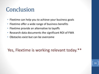 Is Flexitime working relevant today? | PPT