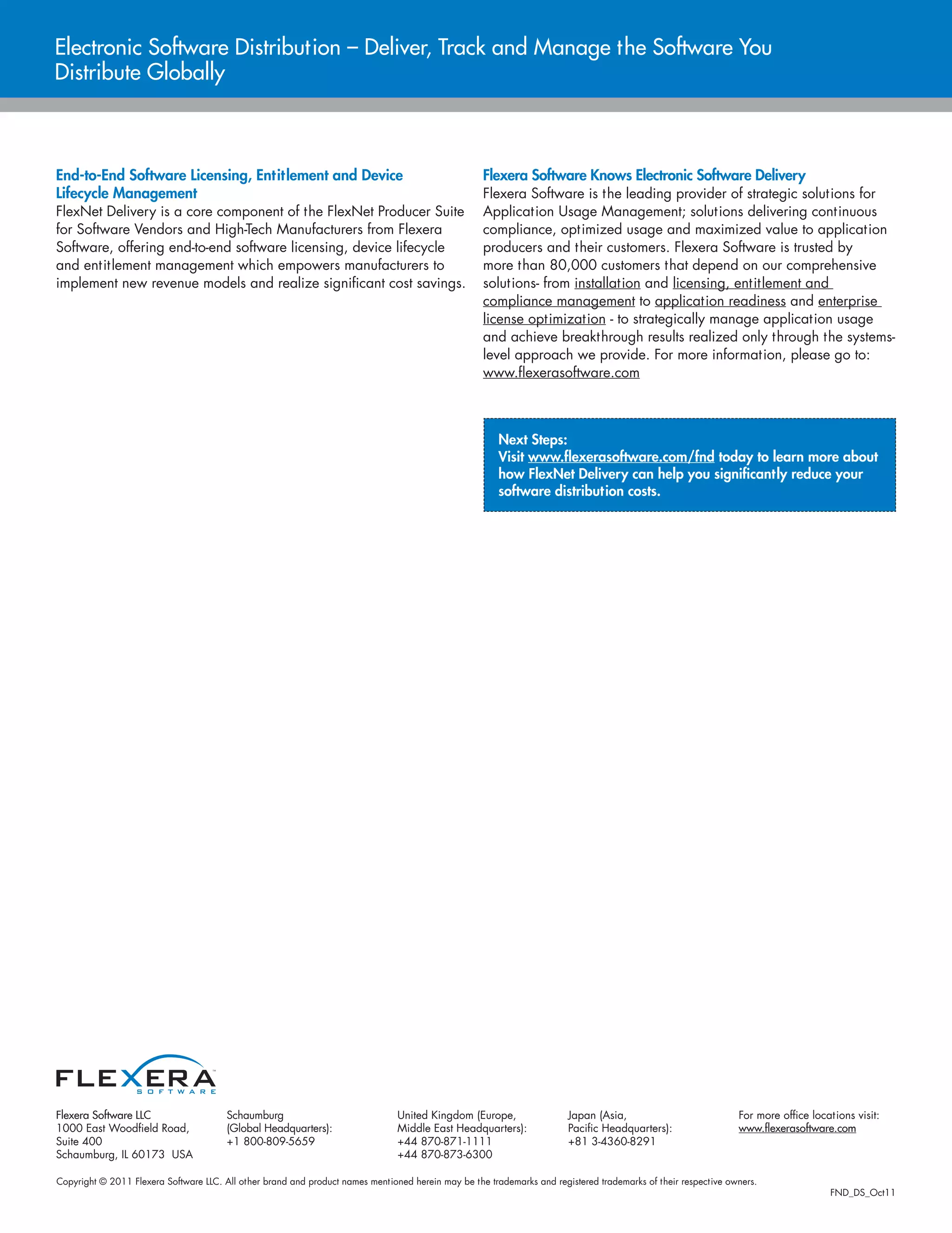 FlexNet Delivery Datasheet | PDF