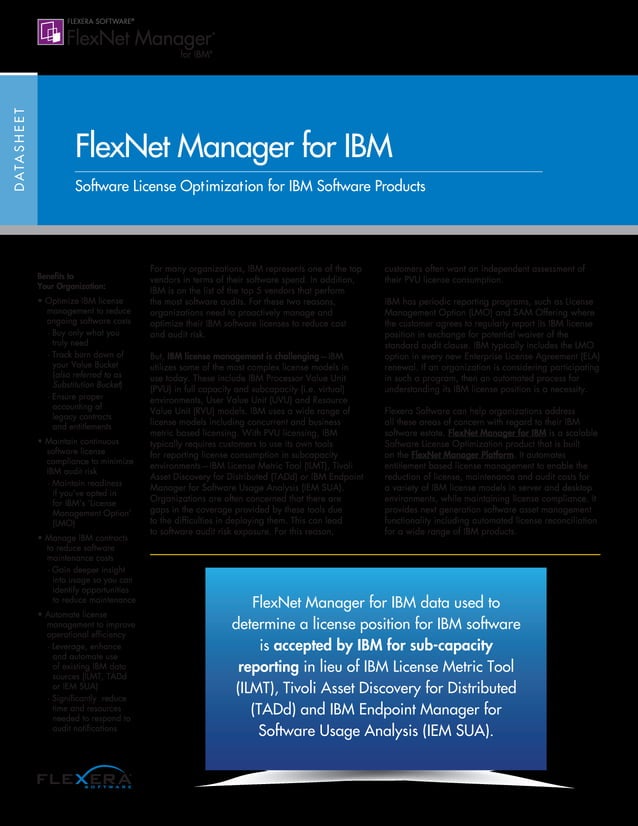 FlexNet Manager for IBM | PDF