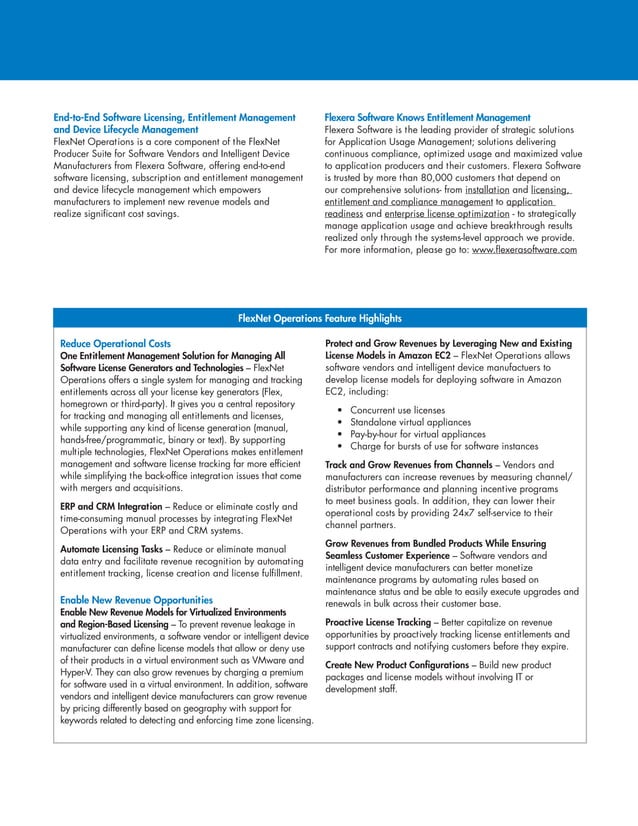 FlexNet Operations Datasheet | PDF