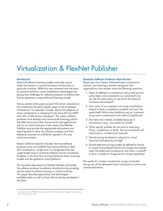 Virtualization & FlexNet Publisher | PDF | Operating Systems | Computer Software and Applications