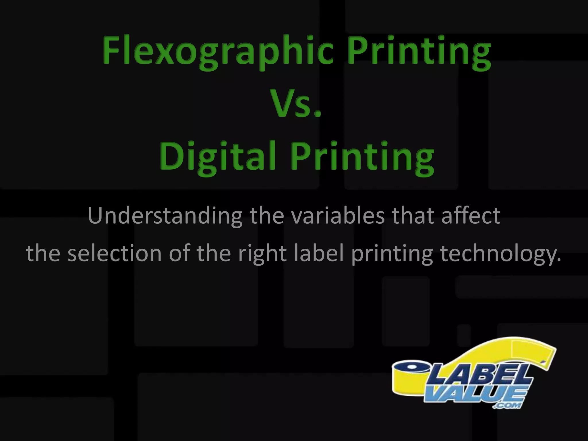 Flexographic Printing vs. Digital Printing | PPTX