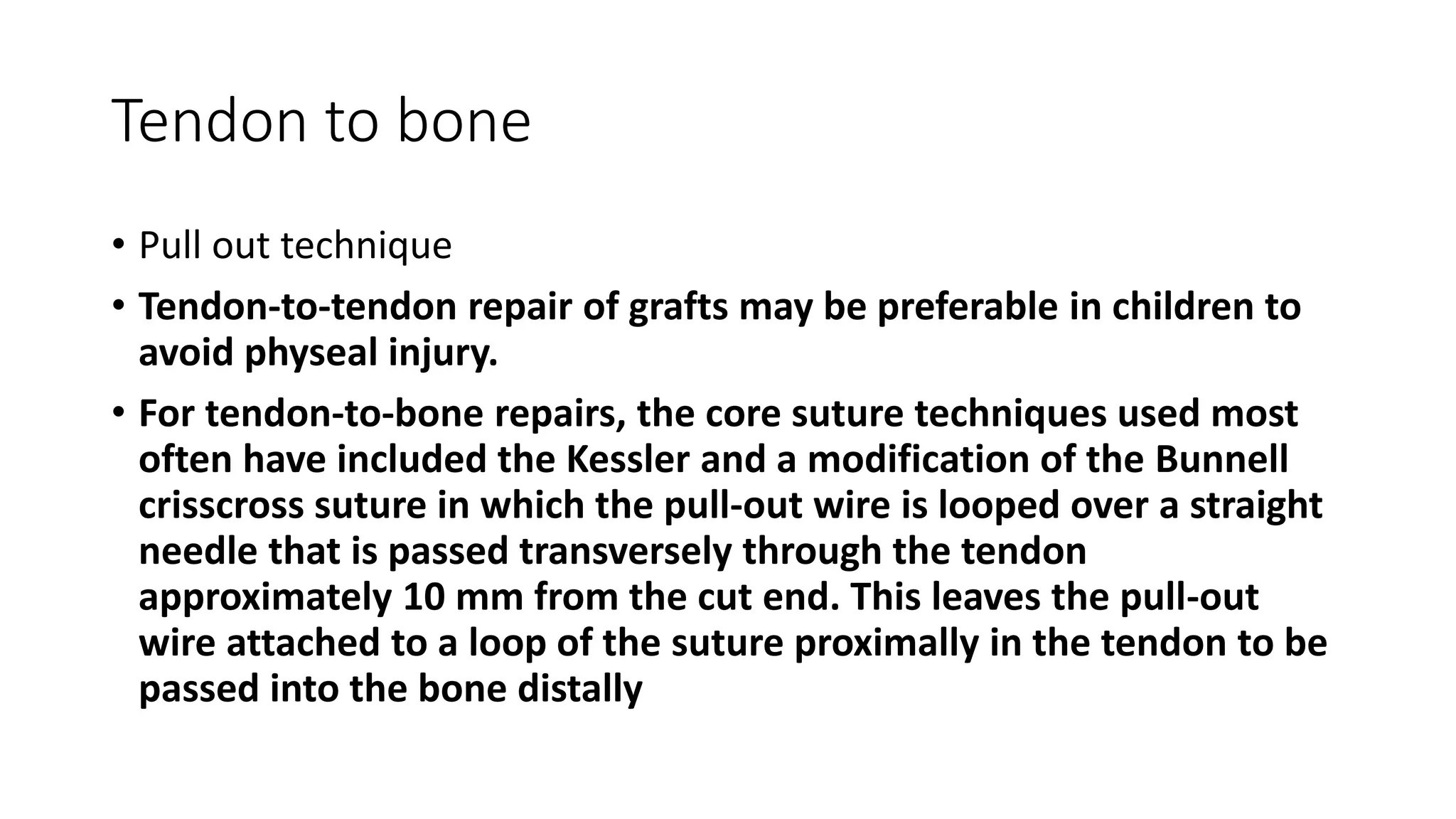 Flexor and extensor tendon injury | PPTX