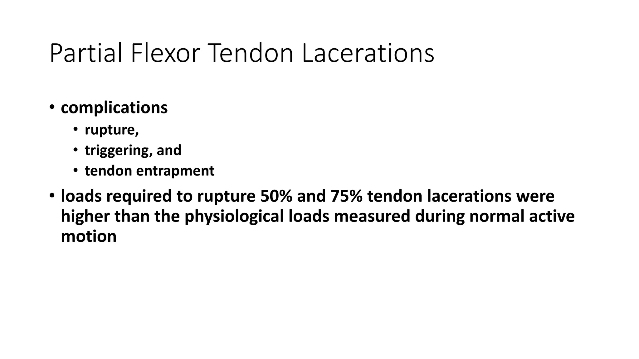 Flexor and extensor tendon injury | PPTX