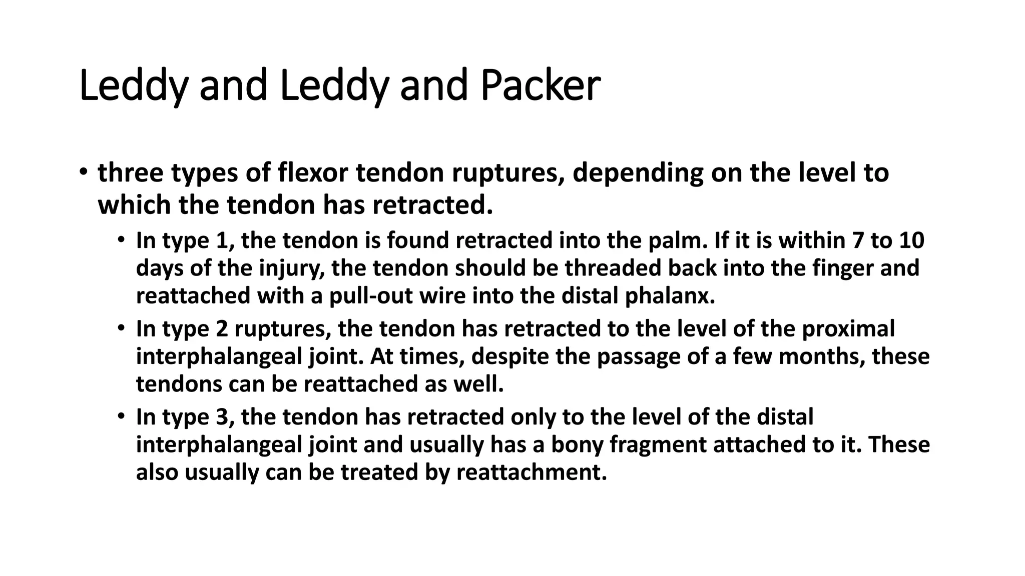 Flexor and extensor tendon injury | PPTX