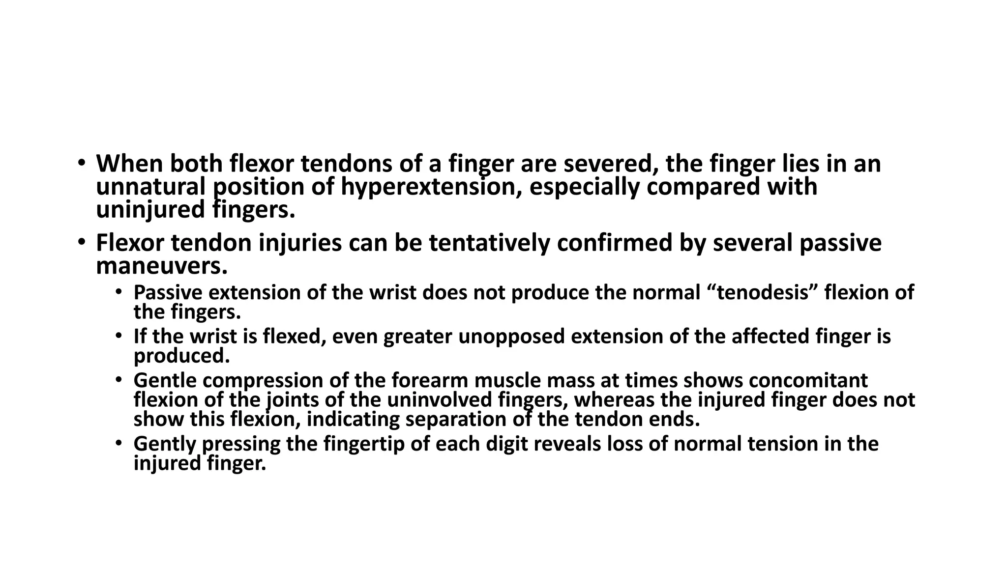 Flexor and extensor tendon injury | PPTX