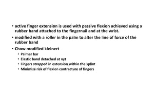Flexor and extensor tendon injury | PPTX
