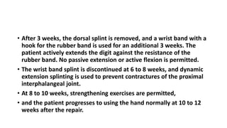 Flexor and extensor tendon injury | PPTX