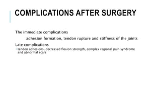 flexor tendon injury hand,flexor tendon injury hand | PPT