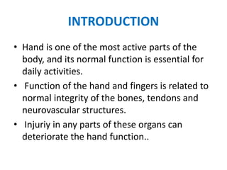 FLEXOR TENDON injury, fds,fdp,tendon injury | PPT
