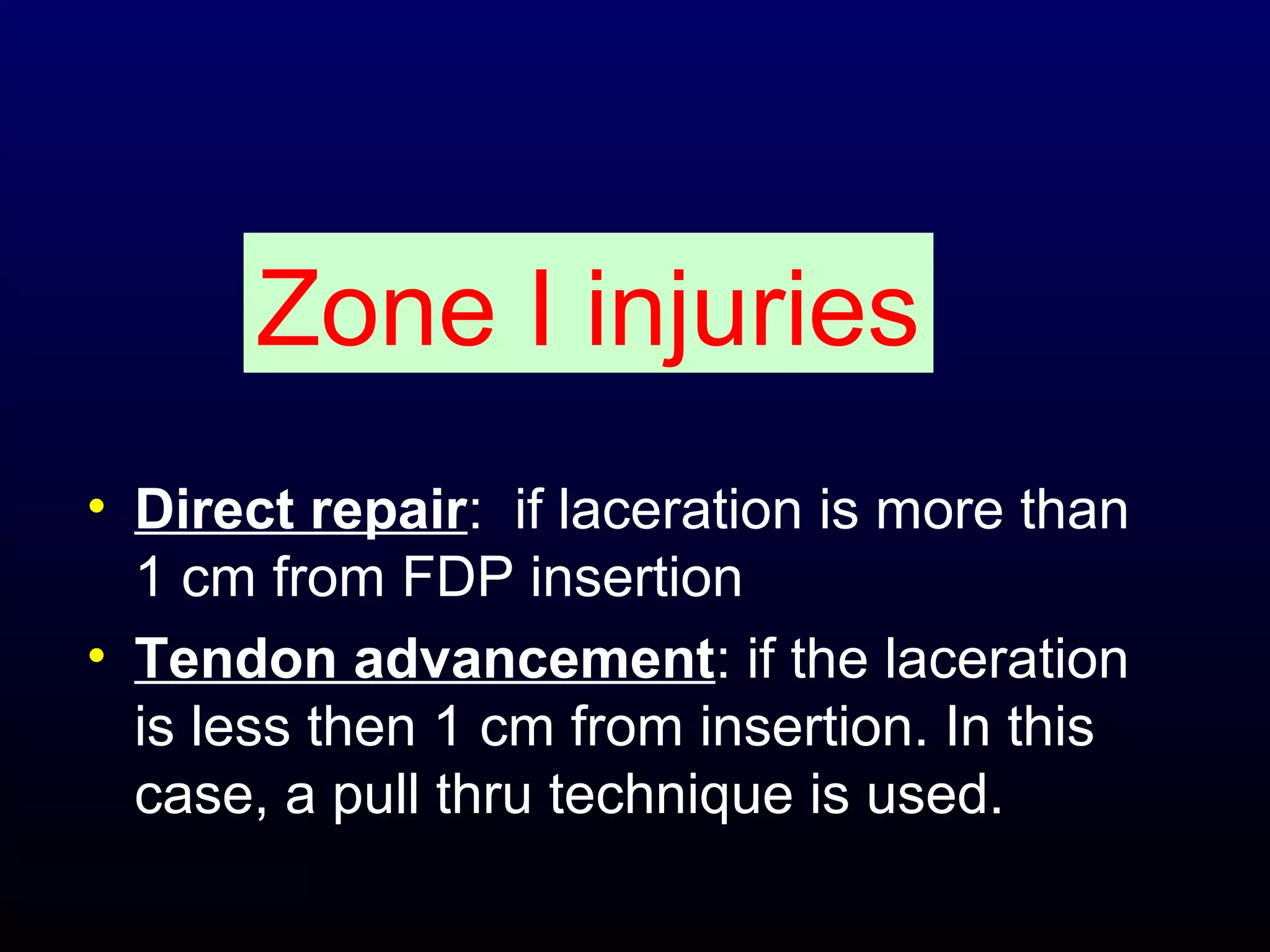 Flexor tendon injuries | PPT